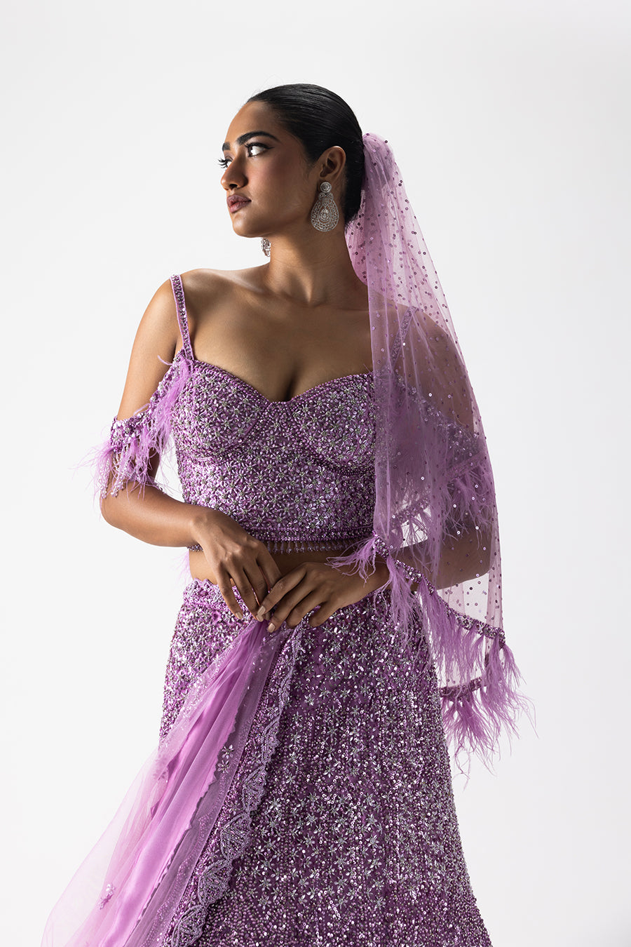 LAVENDER FISHTAIL LEHENGA SET – Nitika Gujral