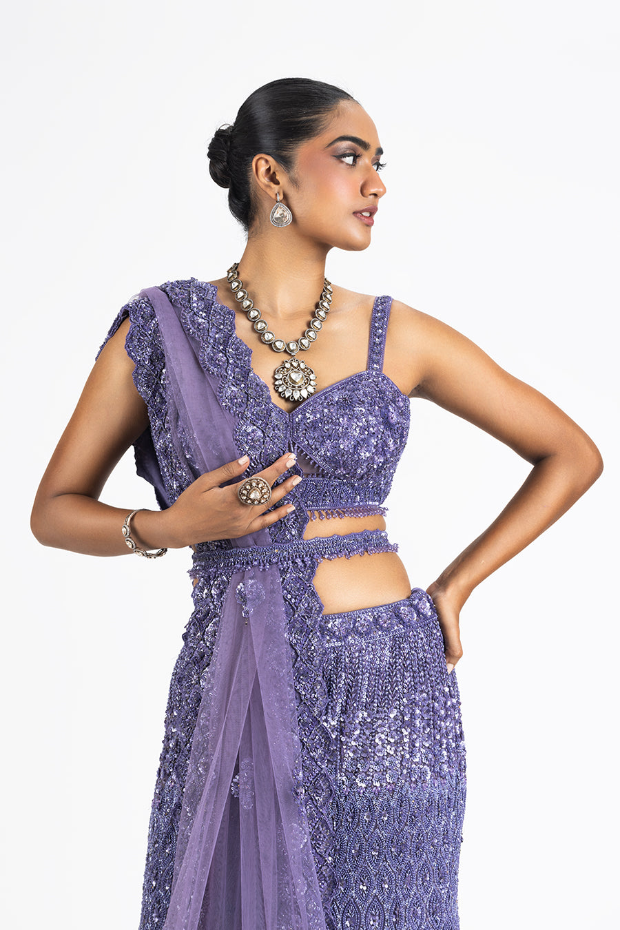 LILAC FISHTAIL LEHENGA SET – Nitika Gujral