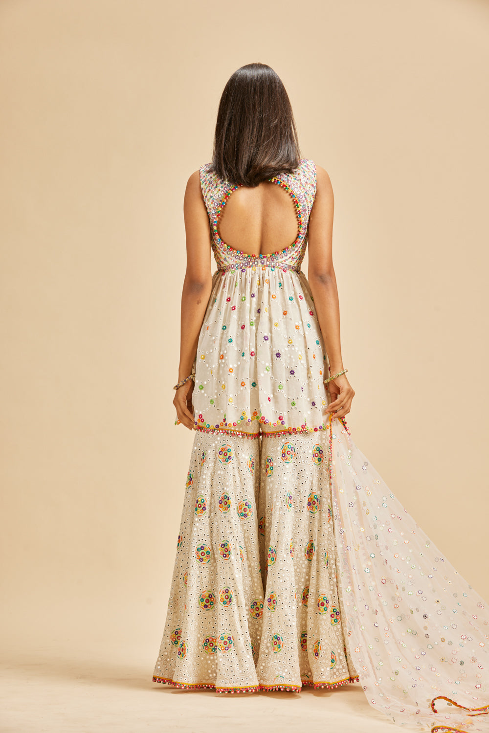 Off White Garara Set – Nitika Gujral